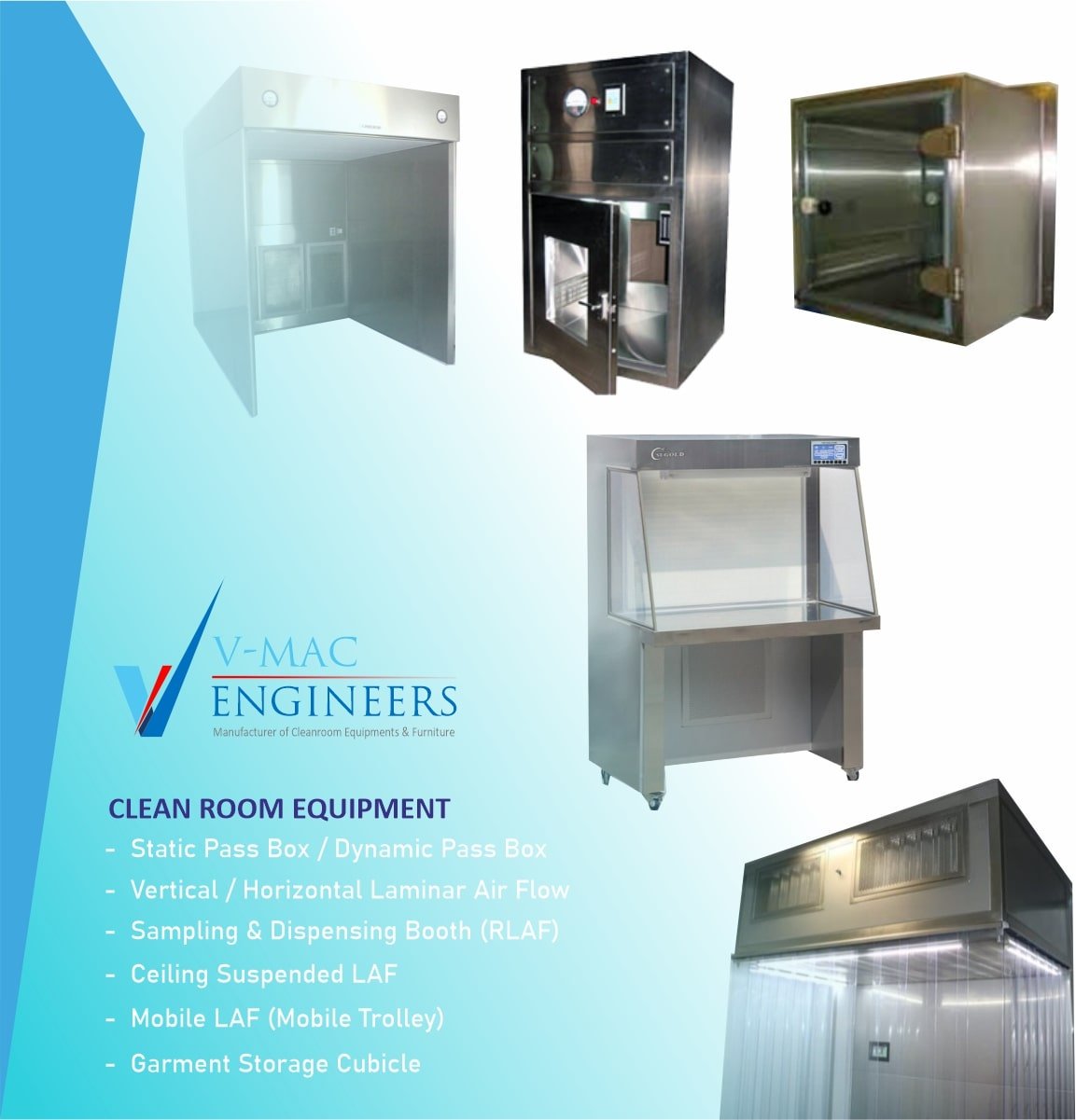 V-Mac Engineers | Manufacturer of Clean Room Equipments & Furniture